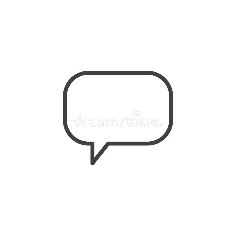 Square Speech Bubbles Outline Icon Stock Vector - Illustration of sign ...