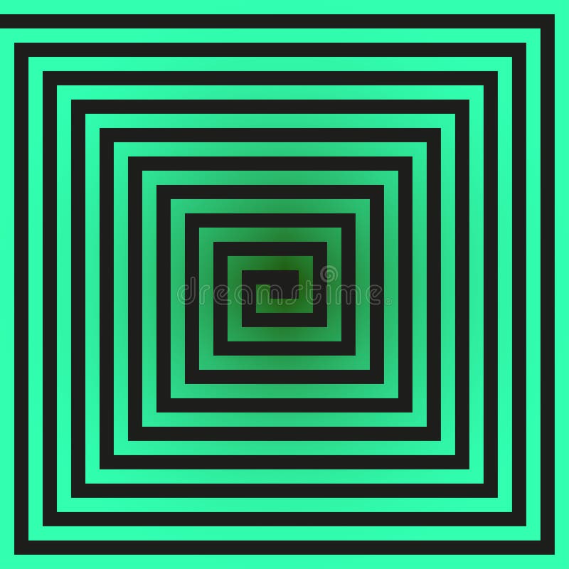 Square Spiral Green Background. Space Background.Tile Design. Vector ...