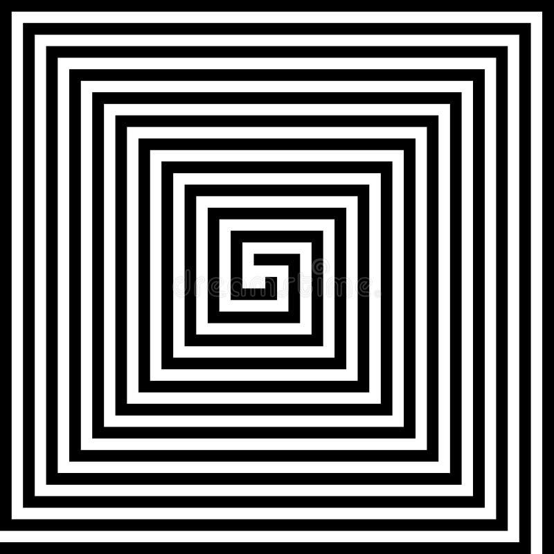 Square spiral stock illustration. Illustration of line - 114913421