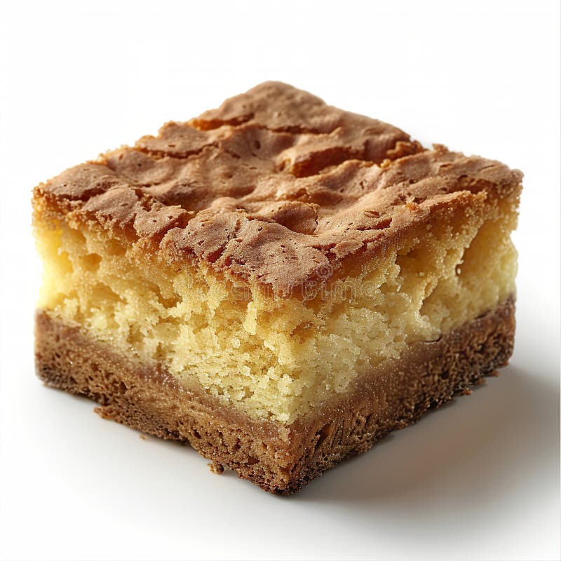 A Square Sponge Cake on a White Background, Showing Off Its Softness ...