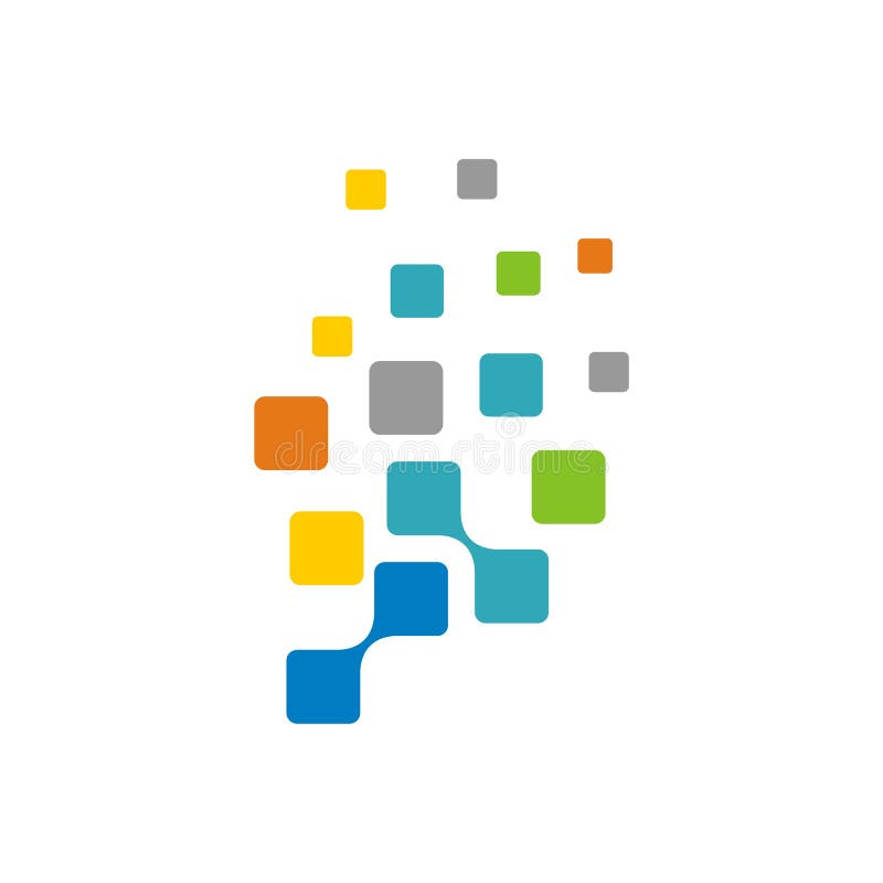 Square Pixel Spread Logo Template Illustration Design Illustration ... Square Pixel Spread Logo Template Illustration Design Illustration ...