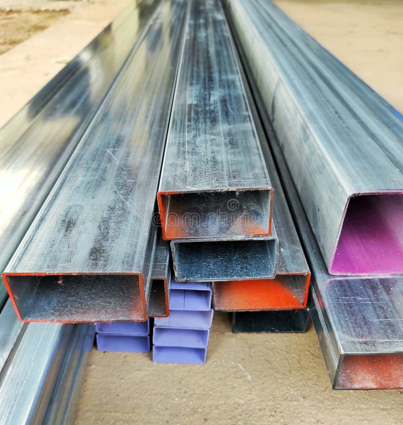 Square Steel Box, Construction Object for Home Renovation. Stock Photo ...