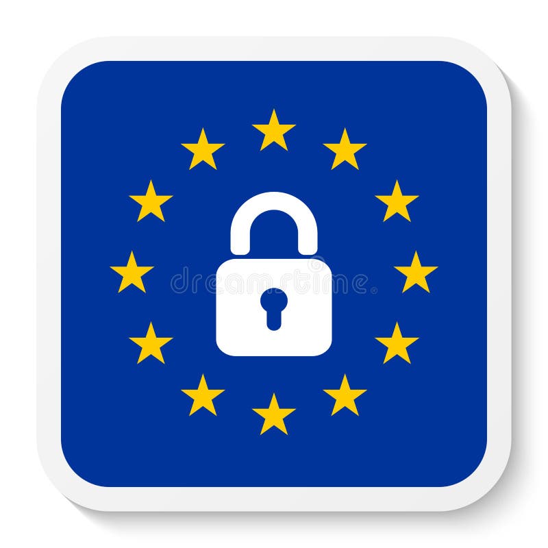 The Flag of the European Union with GDPR / General Data Protection ...