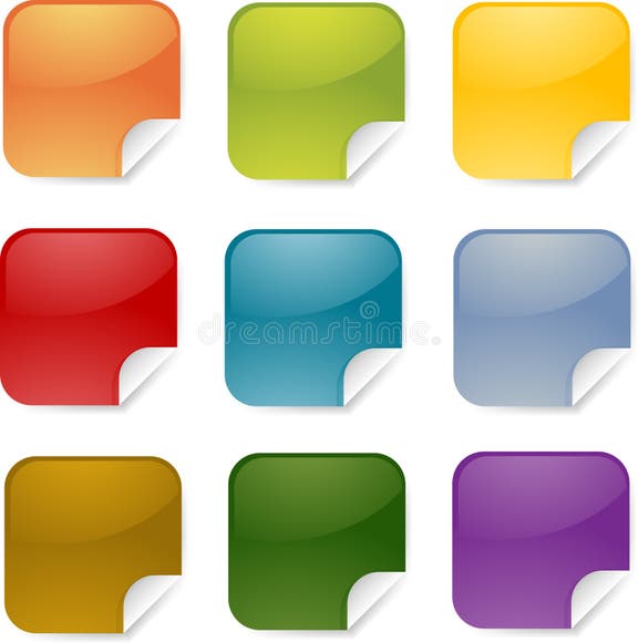 Blank Colorful Square Stickers Stock Illustrations – 479 Blank Colorful ...