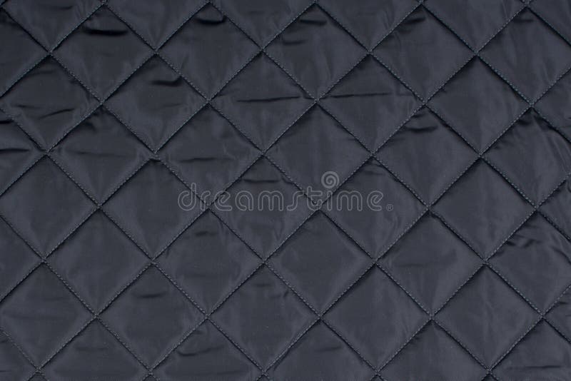 Square Stitched on a Black Patchwork Quilt Stock Image - Image of ...