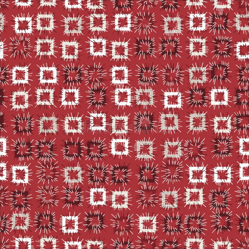 Square Stitched Patches Seamless Vector Pattern in Red Color Stock ...