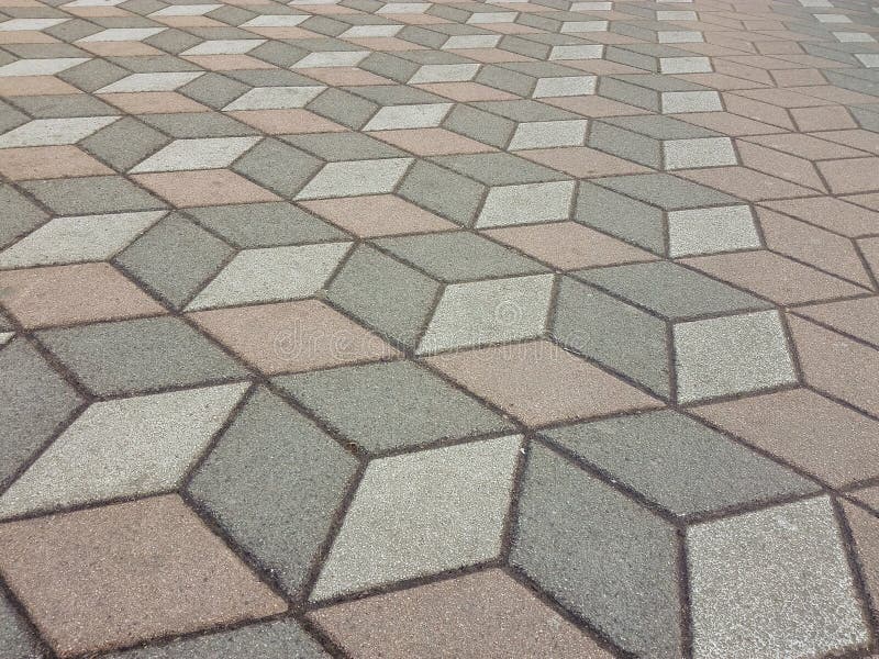 Square Stone Pavement in Perspective. Stone Floor Pavement Patterned ...