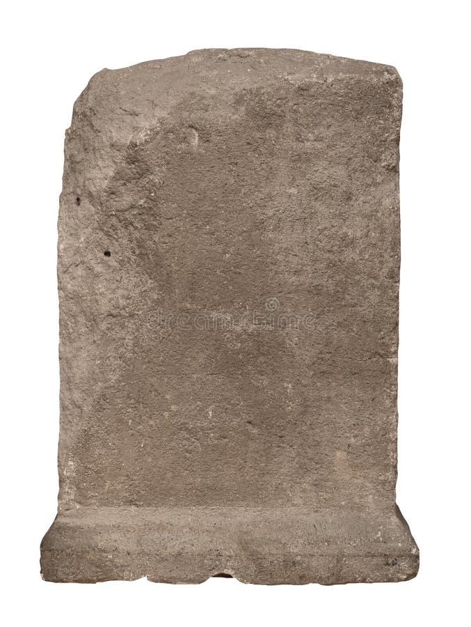 Square Stone Slab from Ancient Times Isolated Stock Photo - Image of ...