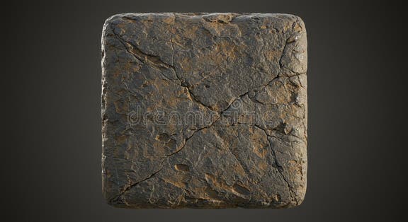 Square Stone Texture with a Cracked, Rough Surface, Displaying a Mix of ...