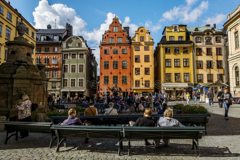 Square Stortorget in Gamla Stan in Stockholm.Sweden. Editorial Stock ...