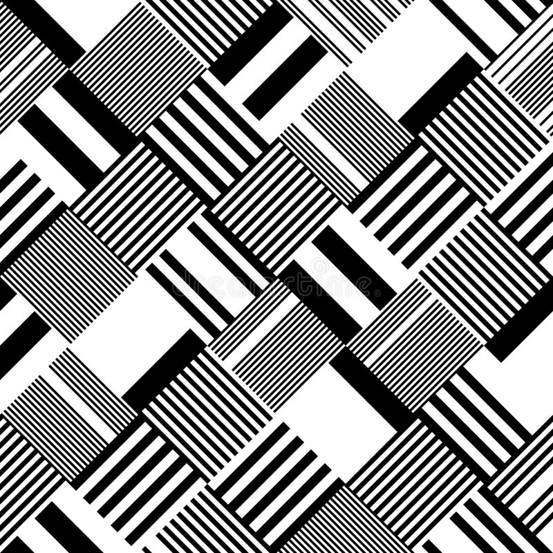 Square and Stripe Pattern stock vector. Illustration of decorative ...