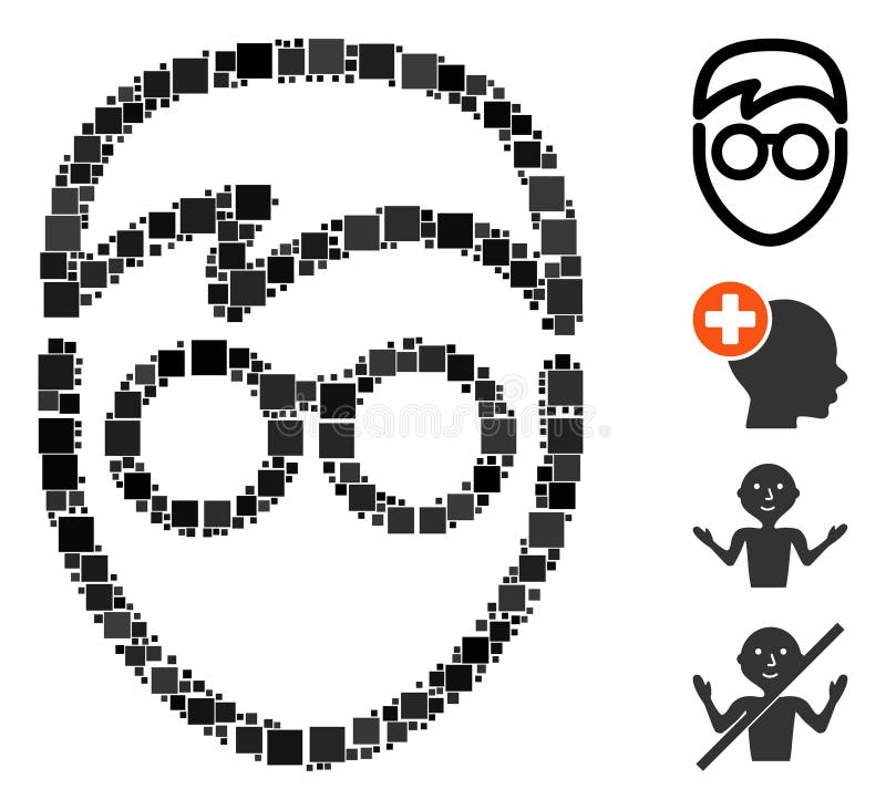 Square Student Face Icon Vector Collage Stock Illustration ...