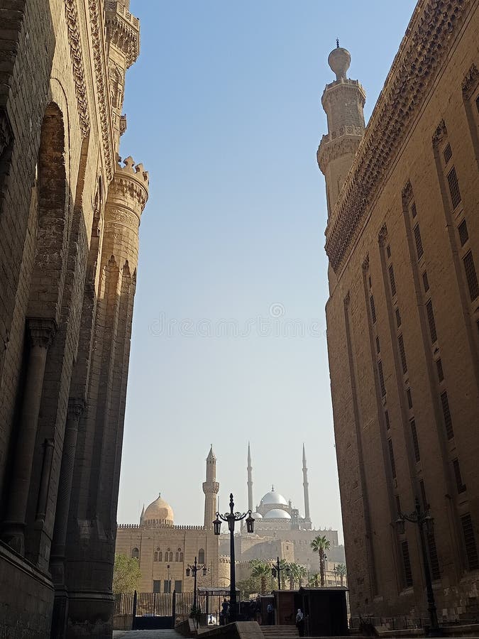 The Square of the Sultan Hassan Mosque Editorial Photo - Image of spire ...