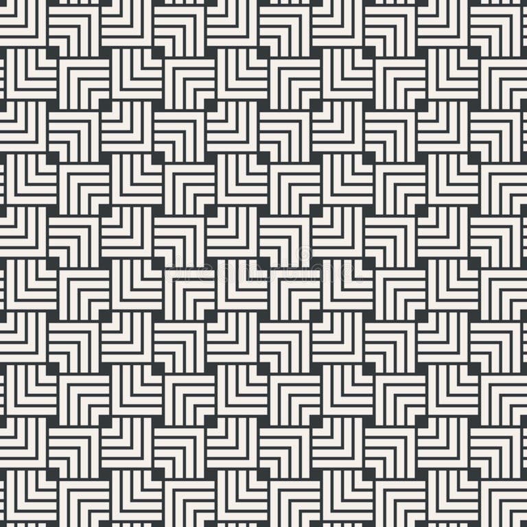Square Superimposed Seamless Abstract Pattern Monochrome or Two Stock ...