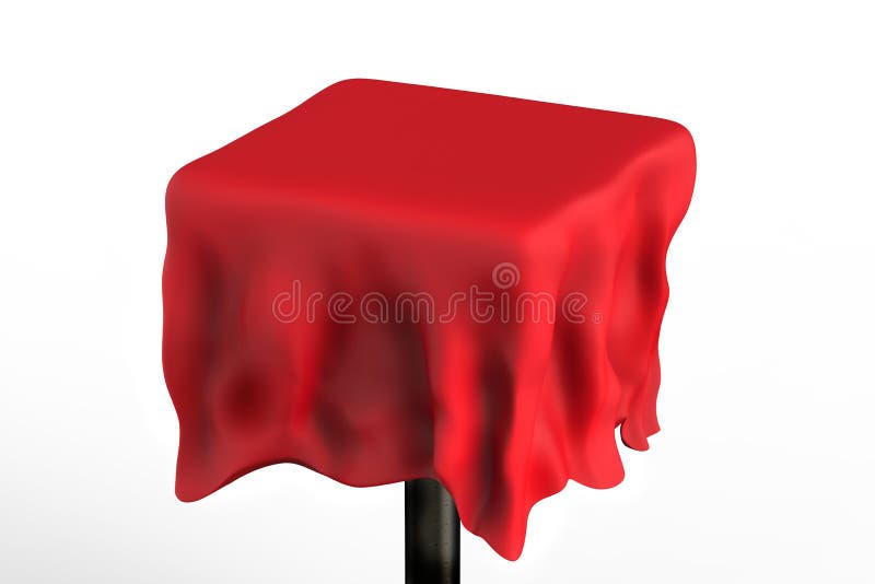 Table with red cloth stock illustration. Illustration of elegance ...