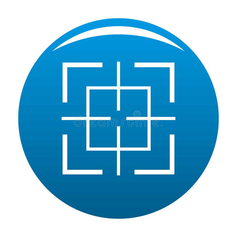 Square target icon blue stock illustration. Illustration of square ...