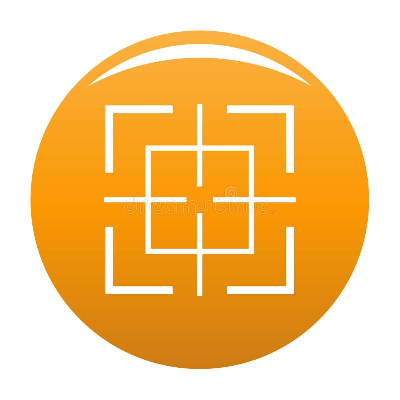 Square target icon orange stock illustration. Illustration of icon ...