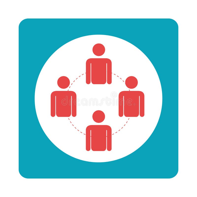 Square Teamwork for Bussines in Meeting Stock Vector - Illustration of ...