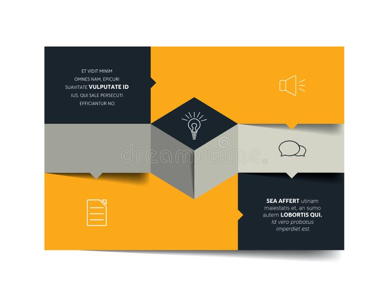 Square Template Infographic Banner Diagram. Stock Vector - Illustration ...