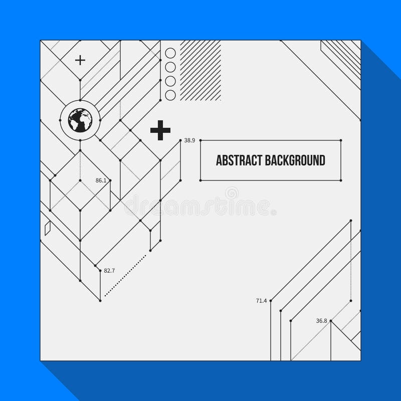 Square Text Background with Abstract Shapes Stock Vector - Illustration ...