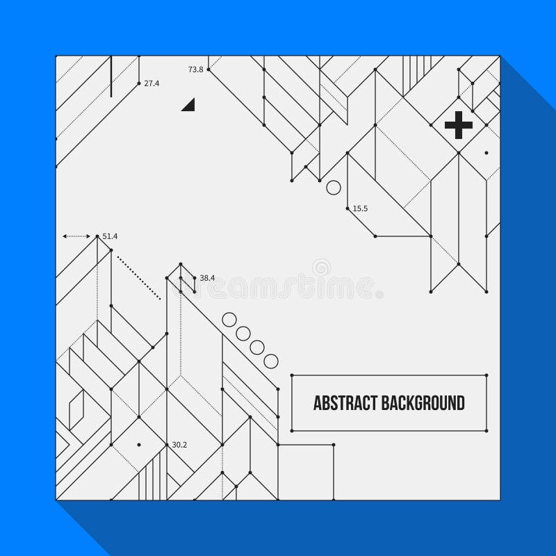 Square Text Background with Abstract Shapes Stock Vector - Illustration ...