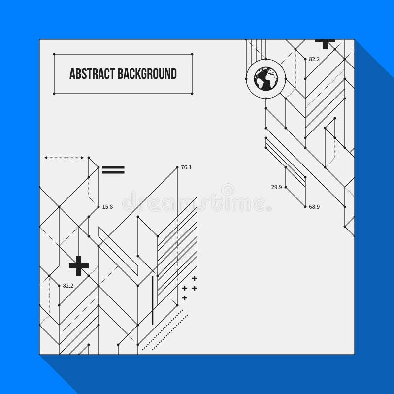 Square Text Background with Abstract Shapes Stock Vector - Illustration ...