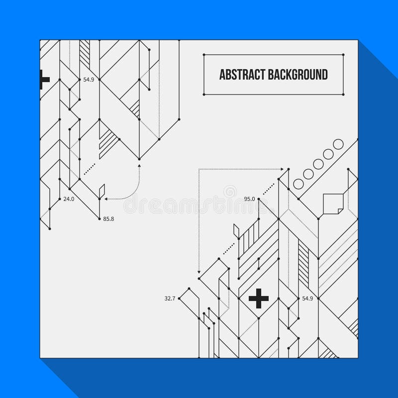 Square Text Background with Abstract Shapes Stock Vector - Illustration ...