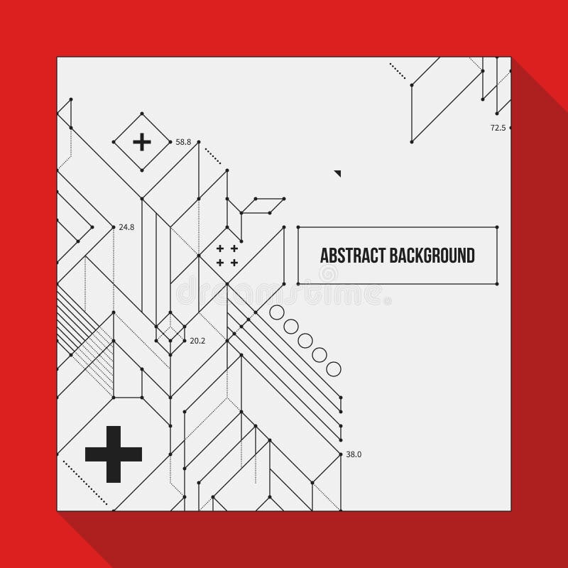 Square Text Background with Abstract Shapes Stock Vector - Illustration ...