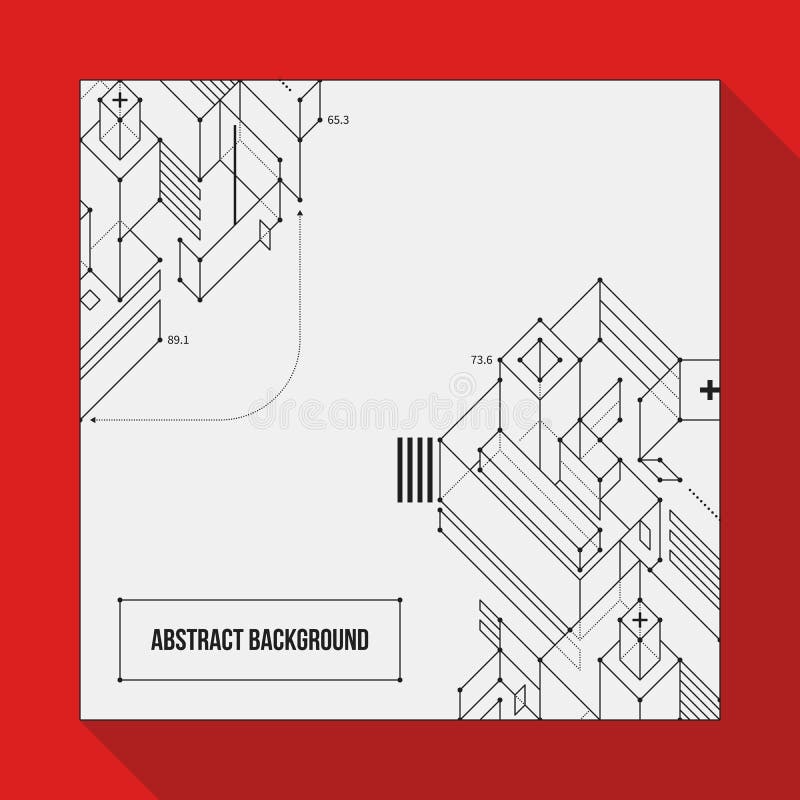 Square Text Background with Abstract Shapes Stock Vector - Illustration ...