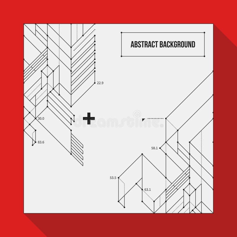 Square Text Background with Abstract Shapes Stock Vector - Illustration ...