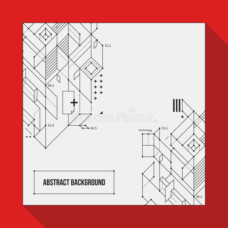 Square Text Background with Abstract Shapes Stock Vector - Illustration ...