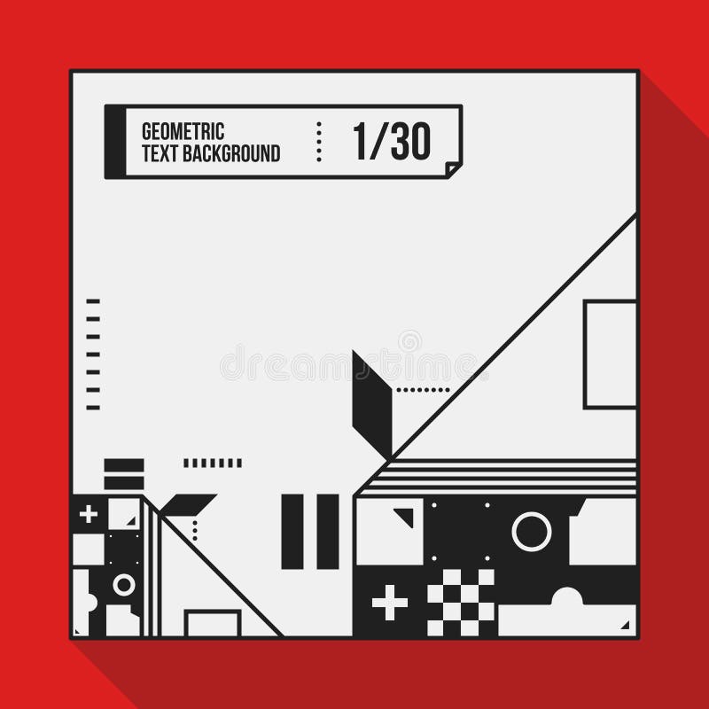 Square Text Background with Abstract Shapes Stock Vector - Illustration ...