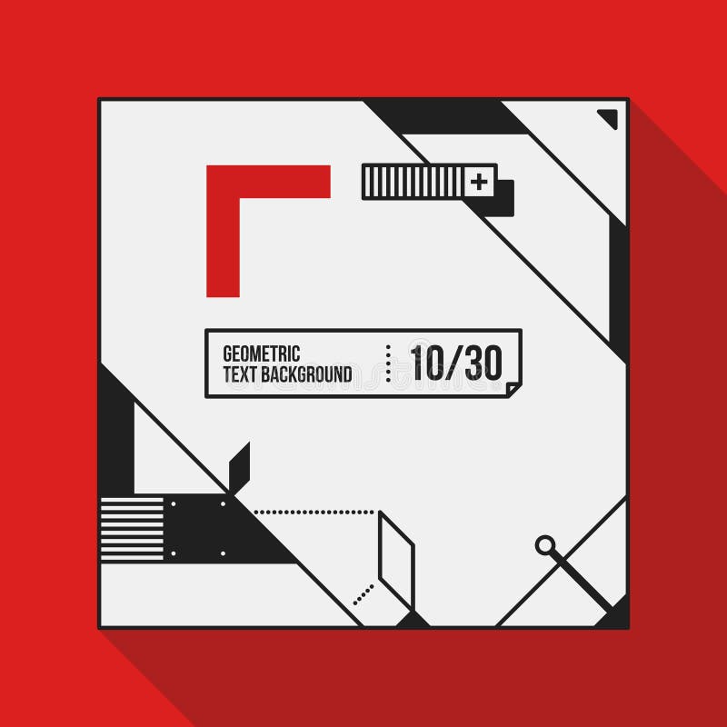 Square Text Background with Abstract Shapes Stock Vector - Illustration ...