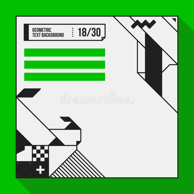 Square Text Background with Abstract Shapes Stock Vector - Illustration ...