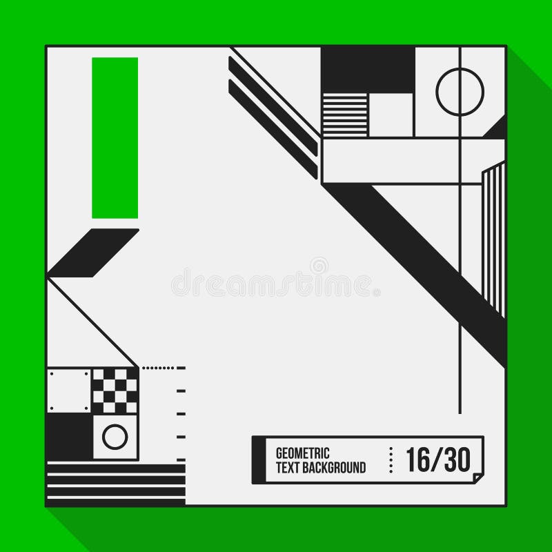 Square Text Background with Abstract Shapes Stock Vector - Illustration ...