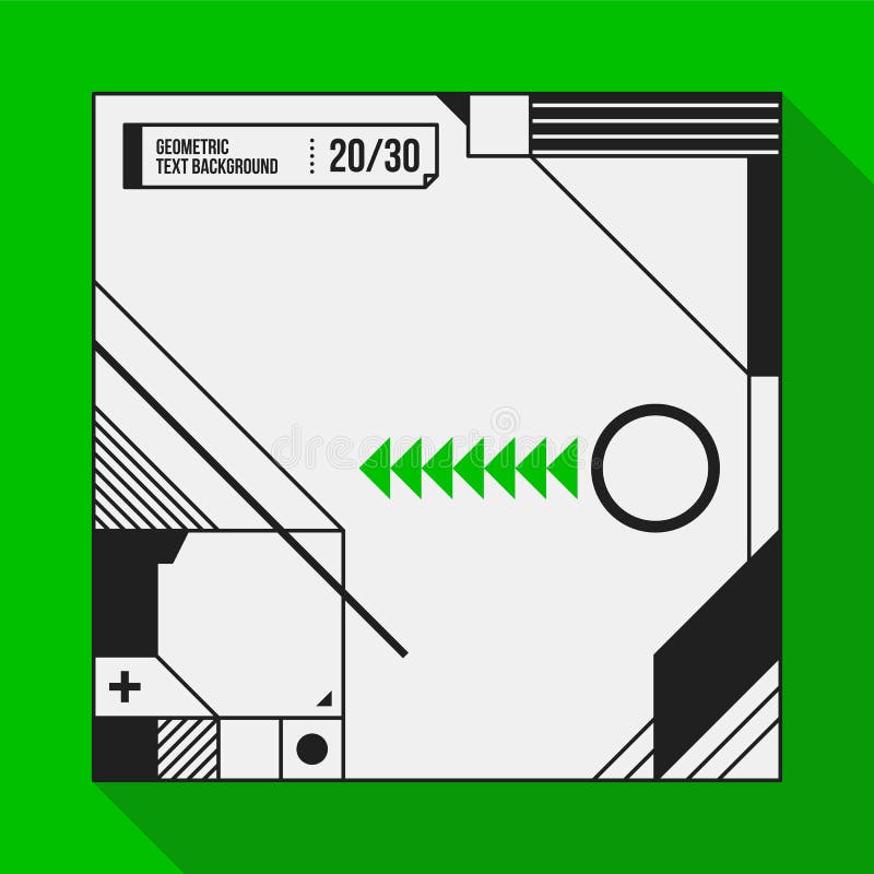 Square Text Background with Abstract Shapes Stock Vector - Illustration ...