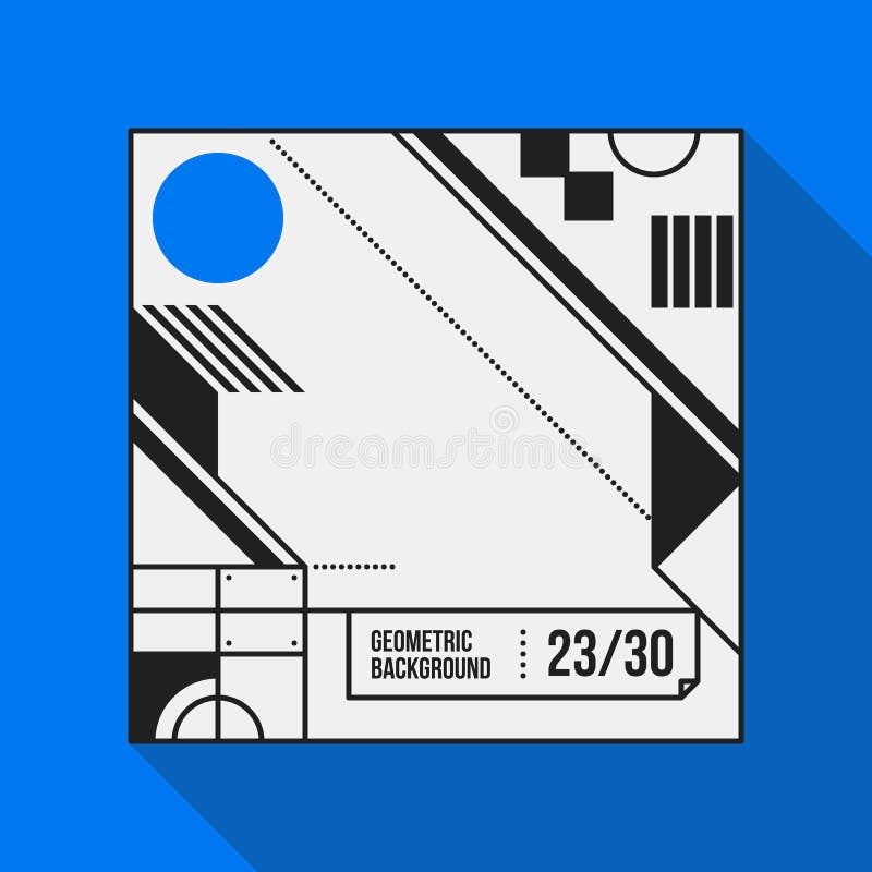 Square Text Background with Abstract Shapes Stock Vector - Illustration ...