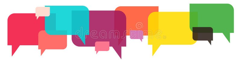 Square Text Boxes. Speech Bubbles Collection. Flat Vector Illustration ...