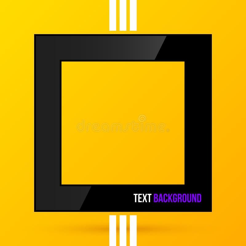 Square Text Frame Template In Draft Style Stock Vector - Illustration ...