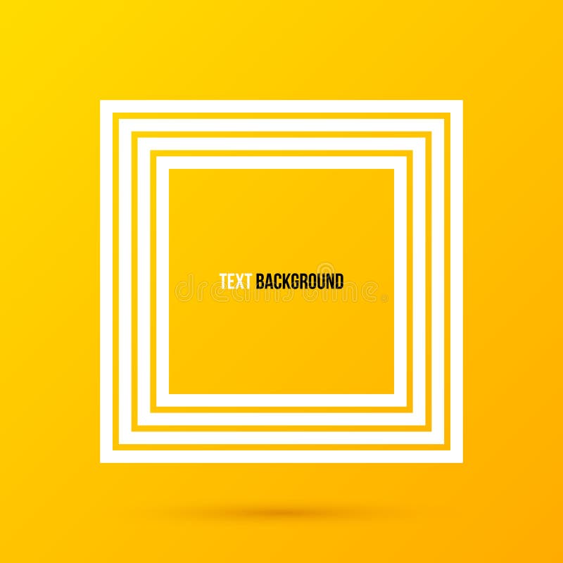 Square Text Frame on Bright Yellow Background. EPS10 Stock Image ...