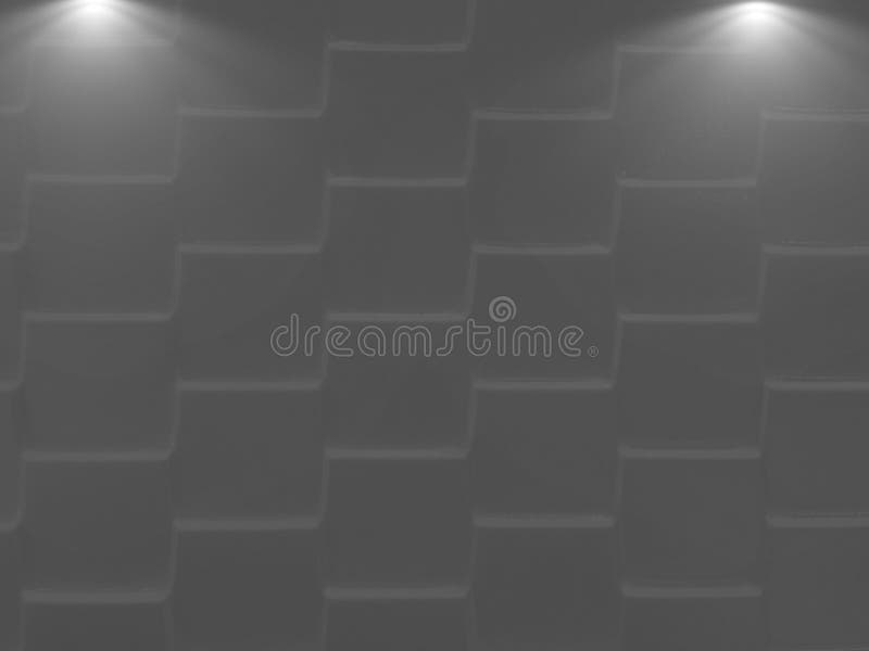 Square Textures on the Wall with Lighting Stock Image - Image of ...
