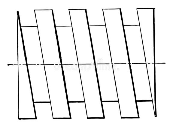 Square Thread Mechanical Drawing Representation with a Continuous Helix ...