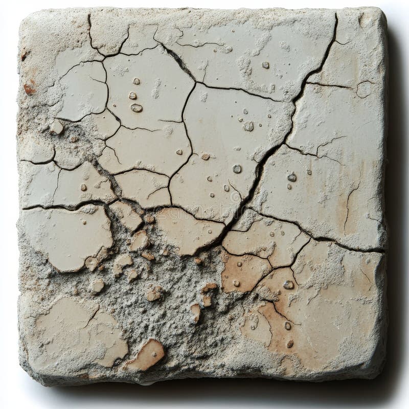 A Square Tile with a Weathered Appearance is Presented, Showcasing a ...