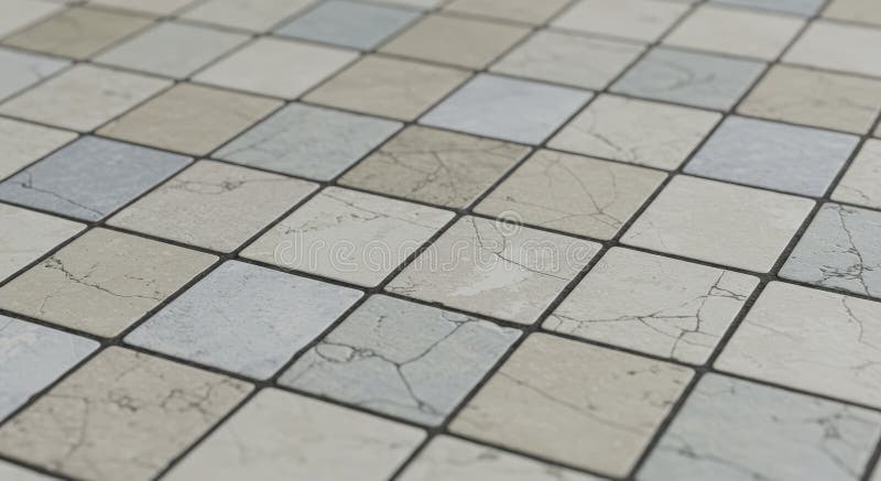 Square Tiles Texture Close Up in Beige and Blue Stock Illustration ...