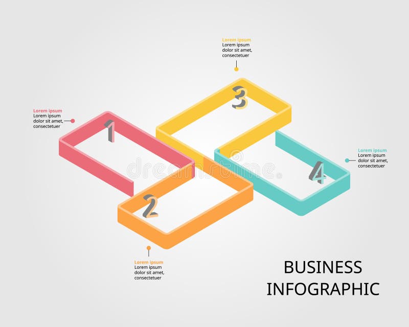 Square Timeline Chart Template for Infographic for Presentation for 4 ...