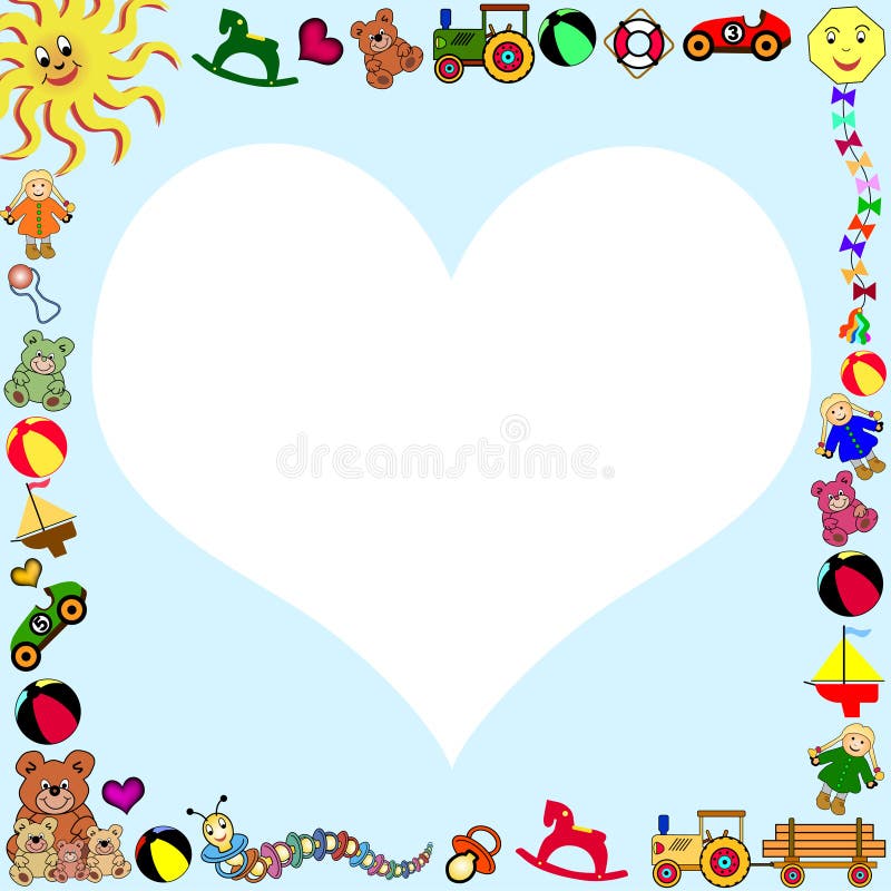 Square toys border stock vector. Illustration of banner - 4891113