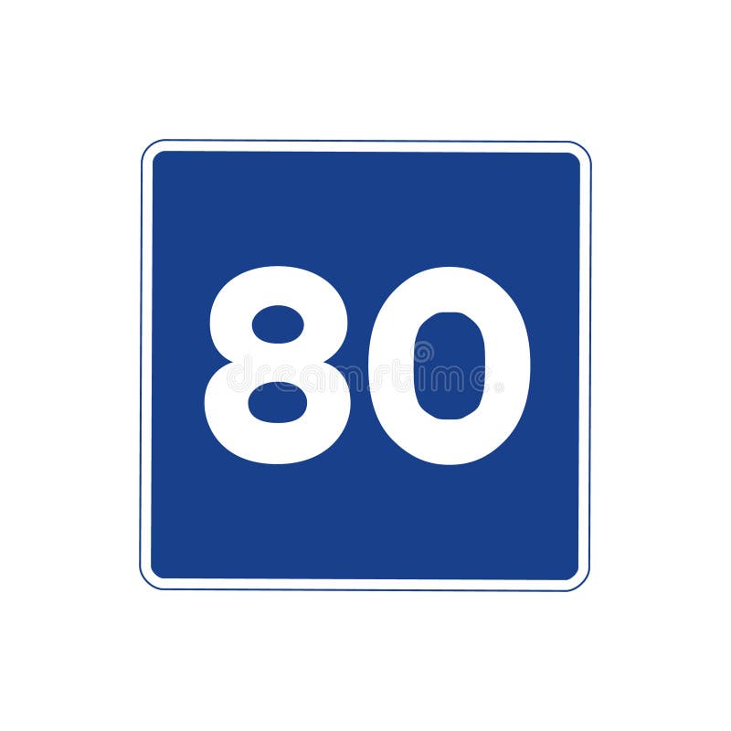 Square Traffic Signal in Blue and White, Isolated on White Background ...