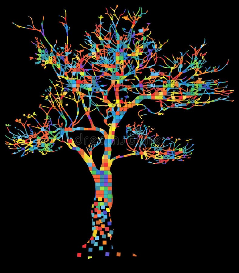 Hand tree stock vector. Illustration of design, outline - 3036715