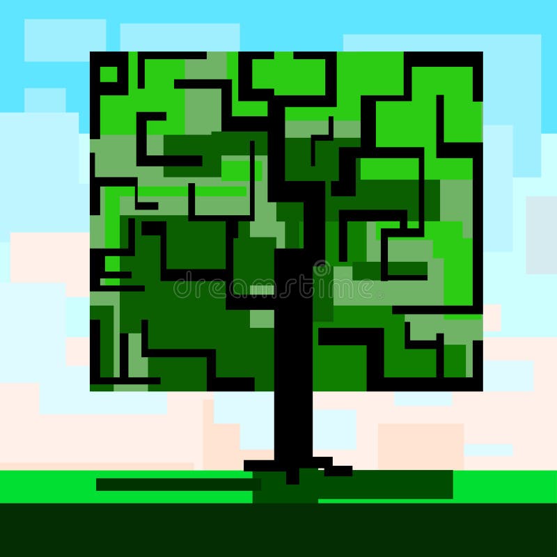 Square tree stock vector. Illustration of data, nature - 44204696