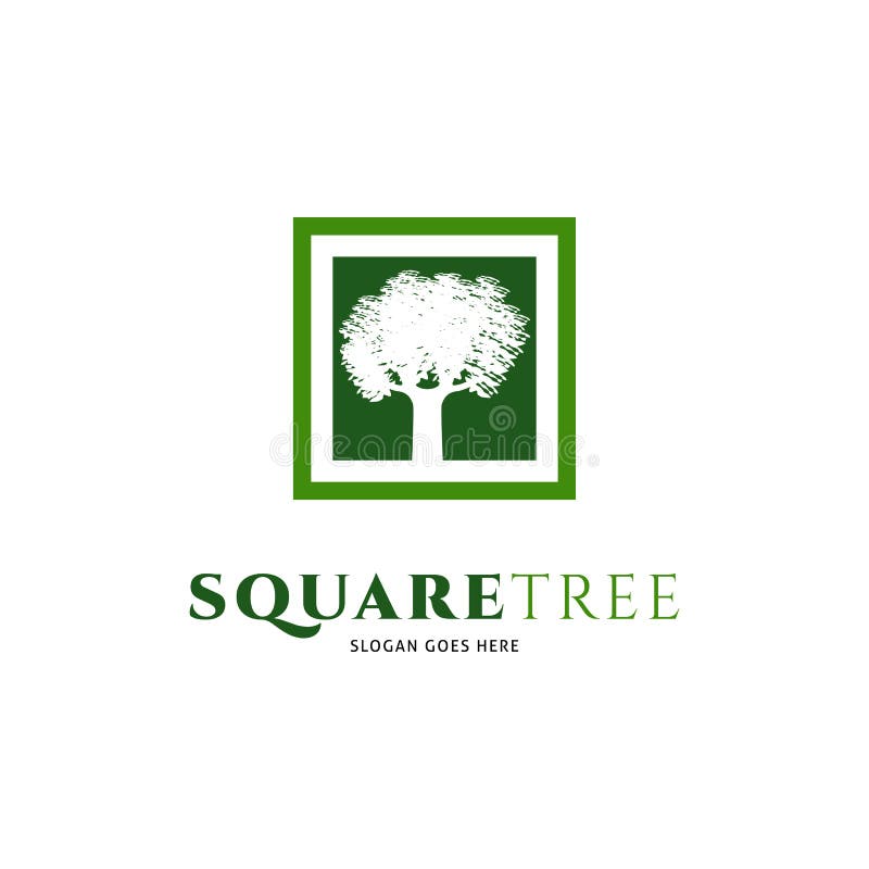 Square tree stock vector. Illustration of advertisement - 49990728
